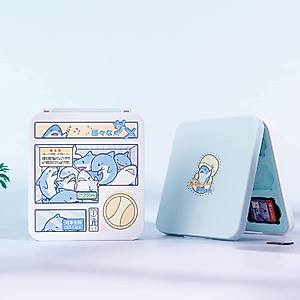 GeekShare Portable Switch Game Card Case-Switch Game Holder Case with 12 Game Card Slots-Game Card Cartridge Carrying Storage Box Compatible with Nintendo Switch- Cute Shark