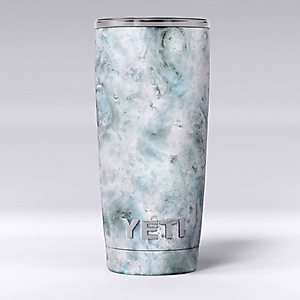 Design Skinz Marble Surface V2 Teal - Skin Decal Vinyl Wrap Kit Compatible with The Yeti Rambler Cooler Tumbler Cups