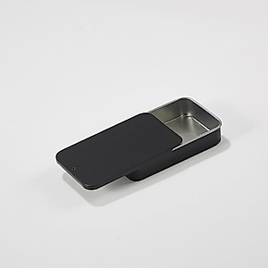 iplusmile Mini Slide Top Tin 2pcs Metal Rectangular Sliding Lid Boxes Containers Push-pull Case Coin Candy Storage Holder for Wedding Jewelry Lip Balm Cosmetic Organizer