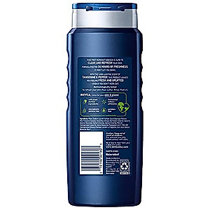 NIVEA MEN Sport Body Wash with Revitalizing Minerals, 16.9 Fl Oz Bottle
