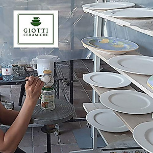 Italian Ceramic dinnerware set - Hand Painted kitchen Dishes sets for 4 - Made in ITALY Tuscany - Italian Pottery dinner plates - Home Decor Sunflower Lemon Ceramics dishes set - Service For 4