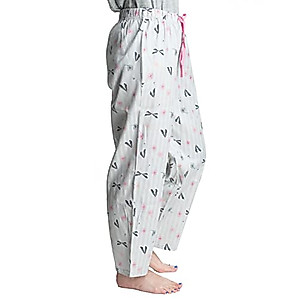 Hanes Women's 2-Pack Solid and Pattern Sleep Pajama Pant Set, Black/Dragonfly, Petite/X-Small