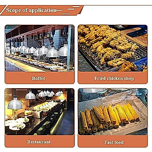 LINKANRUO Commercial Food Warmer,Warmer Lamp Hose Retractable Food Heating Lamp,Hanging Food Heat Lamp,for Home Kitchen Hotel Restaurant Food Service Lamps