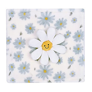 Lambs & Ivy Sweet Daisy Lovey White Flower Plush Security Blanket