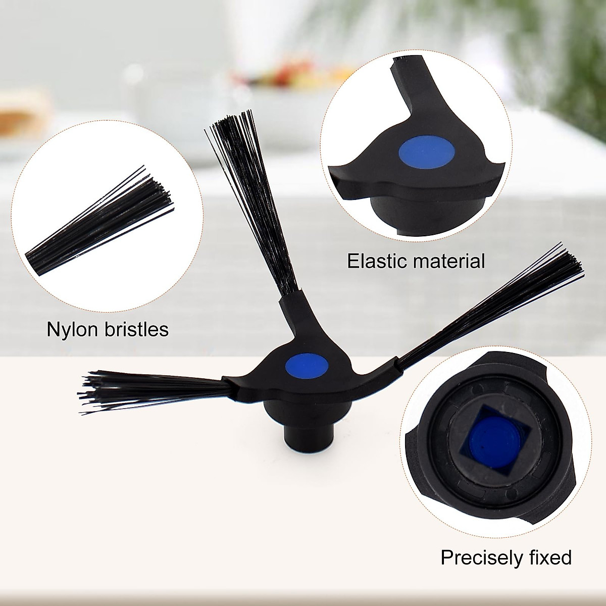 Odashen 17pcs Replacement Accessories Set for Ecovacs Deebot X2 / X2 Omni / X2 Pro / DEX86 Vacuum Cleaner Spare Parts, 1 Main Brush, 4 Side Brush, 4 Hepa Filters, 4 Dust Bags, 4 Mop Cloths