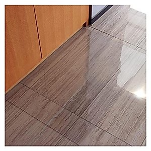 Clear PVC Desk Chair Mat Clear Vinyl Runner Rug for Hard Wood/Tile Floor, Extra Long Plastic Hallway Carpet Protector, Door Mats, Can Be Cut, Indoor Outdoo,1.5mm Thick,75/95/115/135/155cm Wide for Off