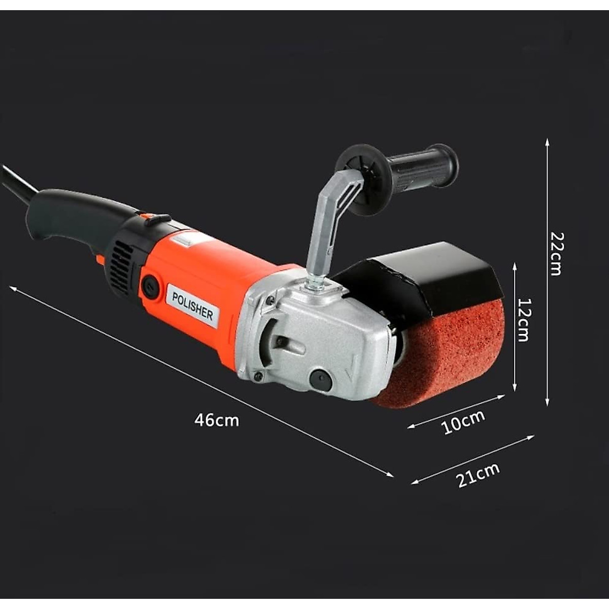 HaTur Electric Burnishing Polishing Machine Handheld Wheel Polisher Sander Wire Drawing Machine for Stainless Steel Metal Wood, 110V 1400W, 8 Speed Adjustable