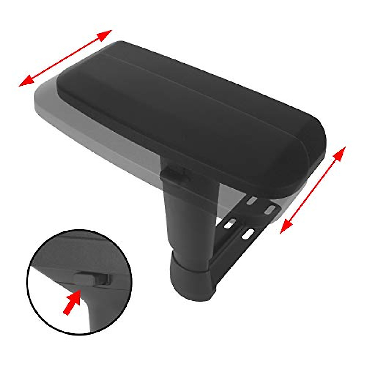 Replacement Adjustable Arms Armrest Pair Upright Bracket with Pads Fits Most Gaming Chairs (4D)