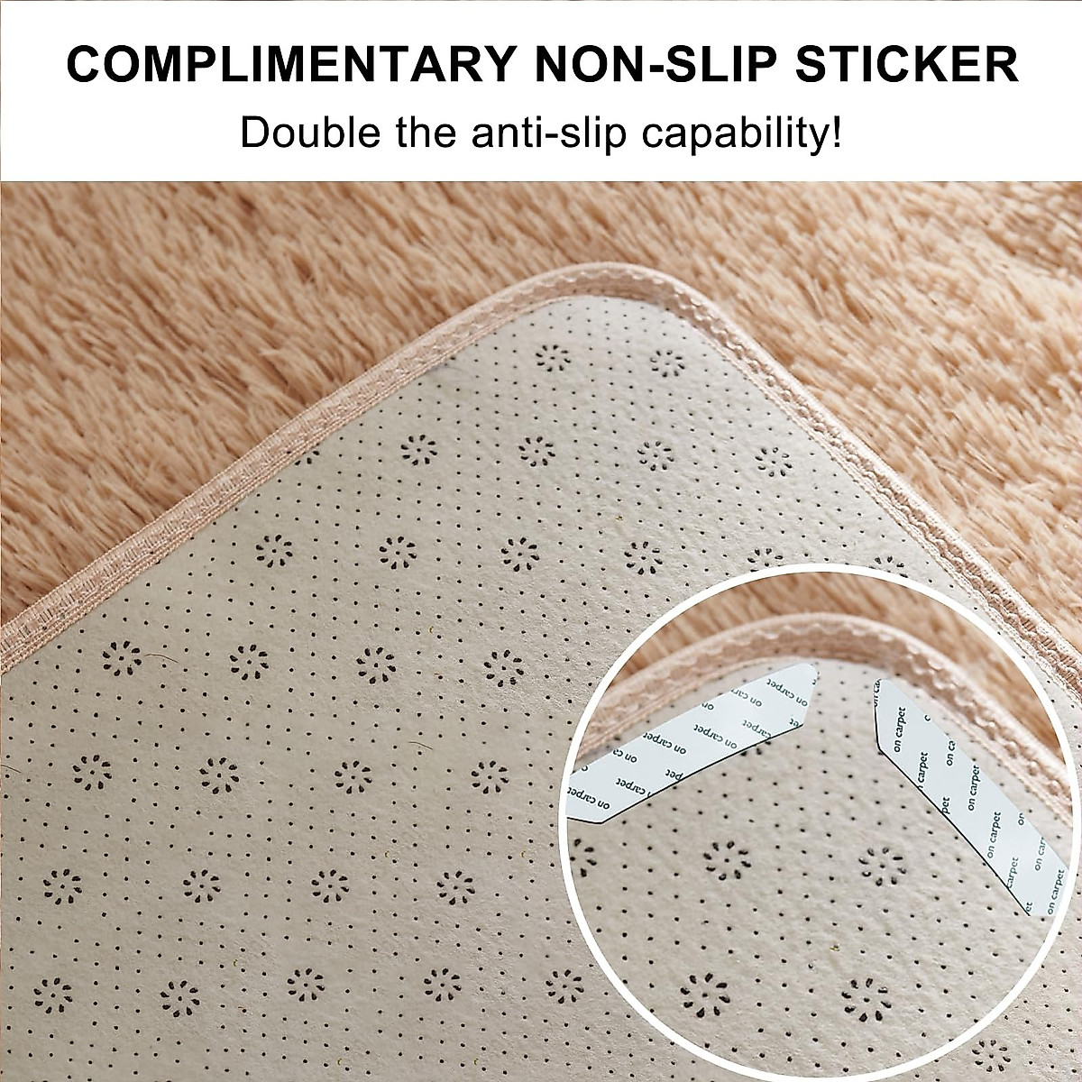 XYORAINN Ultra Soft Area Rugs for Living Room, 6x9 Beige Fluffy Plush Rugs for Bedroom, Non-Slip Large Shag Fuzzy Rug for Nursery, Large Rug for Kids Home Decor Aesthetic