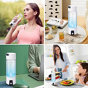 Hydrogen Water Bottle, Portable Hydrogen Water Ionizer Machine, Rechargeable Hydrogen Water Bottle Generator, with Pem SPE Technology Hydrogen Water Cup for Office, Travel, Exercise, Gift for Love