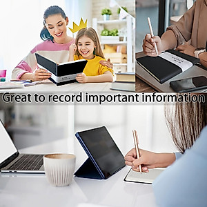 aellabus 6 Pack Black Journal Notebooks for work, A5 Hardcover Notebook, 192 Pages, 5.75 inches x 8.38 inches, 100 GSM Thick Paper (Black)