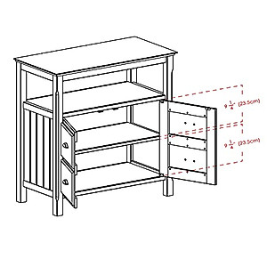 Winsome Wood Timber Buffet, Black