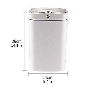LXXSH 18L Automatic Touchless Intelligent Induction Motion Sensor Kitchen Trash Can Wide Opening Sensor Waste