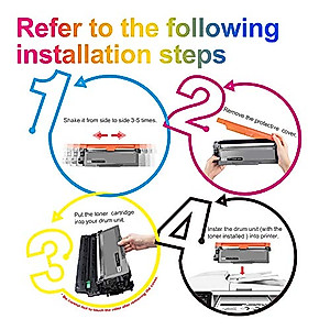 Uniwork Compatible Toner Cartridge Replacement for Dell E310dw P7RMX PVTHG 593-BBKD E310 E514 E515 use for E310DW E515DW E514DW E515DN Printer Tray, 4 Black