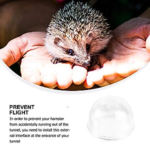 POPETPOP Small Animals Hamster Cage Hole Cover with Ventilated Cage External Holes Tube Stopper Plug End Cap Interface Fitting Cage Baffle Accessories Random Color