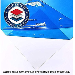 Superior Graphic Supplies PETG Clear Plexiglass Plastic Sheets 48 x 48 inches - 40mil (.040"/1.02MM) Thickness for DIY, Display Projects and Crafts