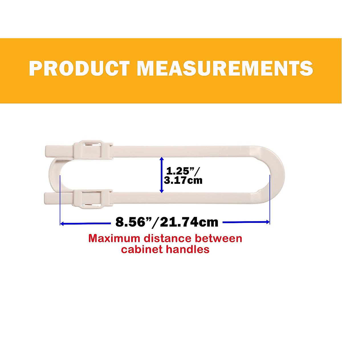 Dreambaby Cabinet Glide Lock Extra Long - Extra Long - Baby Safety Locks (6 Pack)