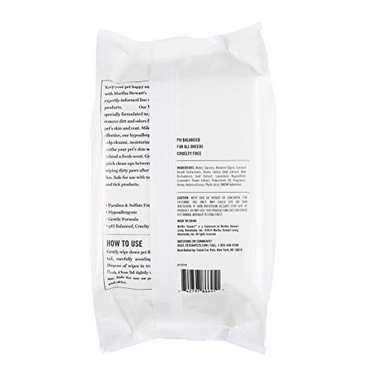 Martha Stewart for Pets Itch Relief Grooming Wipes for Dogs | Hypoallergenic Dog Wipes, 100 Count | Relieving Anti Itch Dog Grooming Wipes for All Dogs