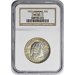 1927 Vermont Commemorative Silver Half MS65 NGC