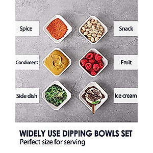 Taeochiy 12 Pack Ceramic Dipping Bowls, 3 Oz Soy Sauce Dish, Small Dip Bowls Set for Sauce, Side Dish, Condiments, Sushi, Ramekins Oven Safe