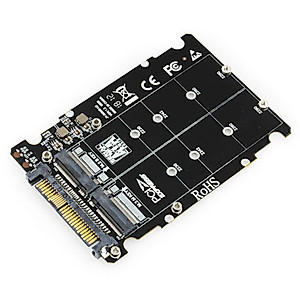 HELYZQ M.2 SSD to U.2 Adapter 2in1 M.2 NVMe and SATA-Bus NGFF SSD to PCI-e U.2 SFF-8639