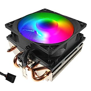 TRONWIRE TW-15 RGB LED CPU Cooler Copper Core Base Aluminum Heatsink 4-Pin PWM 92mm Fan Pre-Applied Thermal Paste for AMD Socket AM5 AM4 FM2 FM1 AM3 AM2 1207 940 939 754 Desktop PC Computer