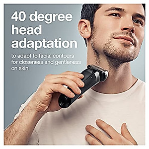 Braun Electric Razor for Men, Series 8 8467cc Electric Foil Shaver with Precision Beard Trimmer, Cleaning & Charging SmartCare Center, Galvano Silver