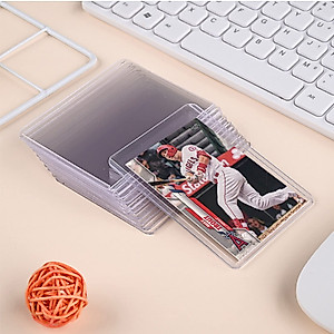 Top Loaders Card Sleeves for Trading Card,Toploader Card Protectors Hard Plastic, Trading Card Sleeves Holder Fit for Baseball Card, Sports Cards (50 Pcs)