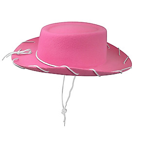 Nicky Bigs Novelties Western Sheriff Costume Hat - 1950's Style Kids Ranch Hat Wide Brim - Boys & Girls Cowgirl or Cowboy Hats, Brown, One Size