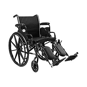 McKesson Wheelchair, Swing Away Foot Leg Rest, Elevating Leg Rest, Desk Length Arms Flip Back, 18 in Seat, 300 lbs Weight Capacity, 1 Count