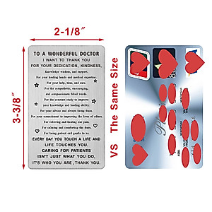 BAZLJY Doctor Appreciation Gifts, Thank You Doctor Card, I want to thank you for your dedication, kindness, knowledge wisdom, and support