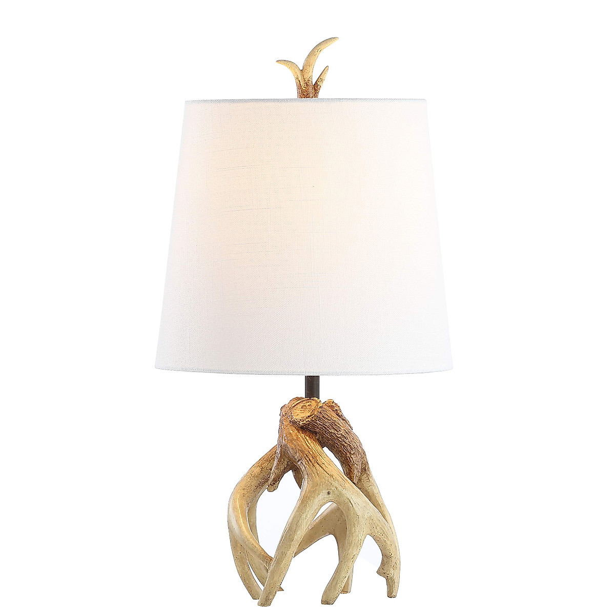 JONATHAN Y JYL4034A Vermont 19" Antler Resin LED Table Lamp Coastal Bedside Desk Nightstand Lamp for Bedroom Living Room Office College Bookcase LED Bulb Included, Natural