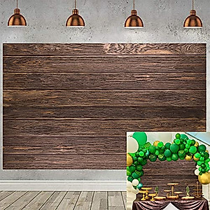 Wood Vinyl Backdrop Spring Easter Wooden Board Wall Portrait Photography Background Baby Shower Birthday Wedding Party Vintage Brown Wood Seamless Backdrop Photo Props 7x5FT