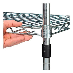 Economy Wire Shelving Starter Unit, 4 Tier, Zinc Chromate, 24"W, x 48"L, x 74"H