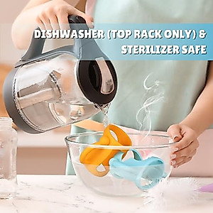 3-Pack Silicone Baby Bottle Handles for Dr Brown Narrow Baby Bottles, Bottle Holder for Baby Self Feeding, Easy Grip Handles to Hold, BPA-Free