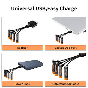 Miogor AAA Batteries USB Rechargeable Battery
