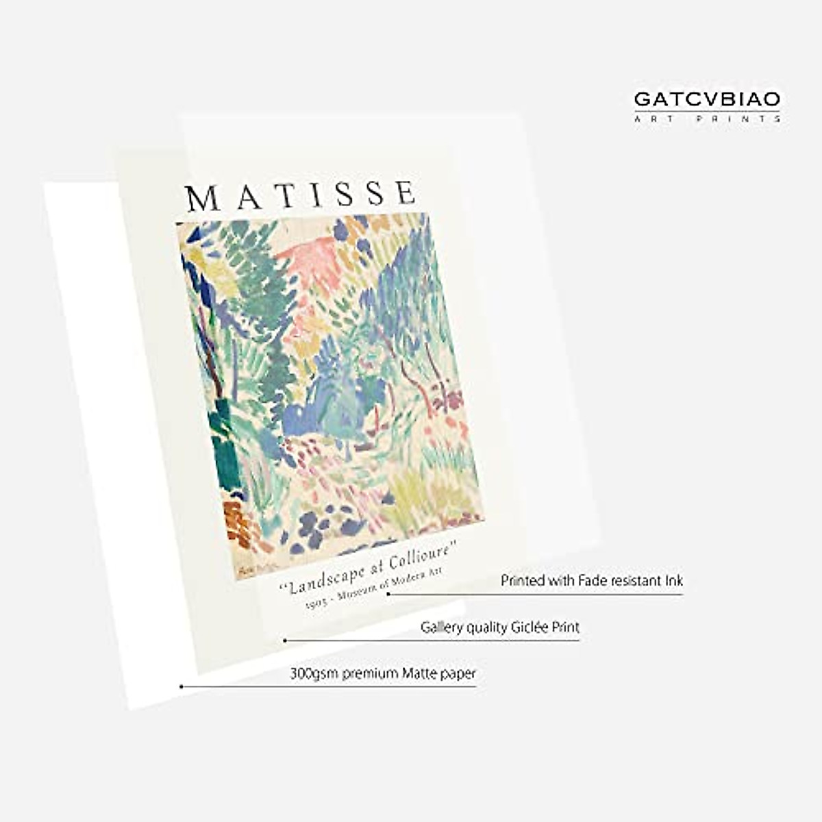 Gatcvbiao Matisse Wall Art, Aesthetic Posters, Set of 6 Matisse Poster, Matisse Prints, Henri Mattise Art, Wall Posters Aesthetic, Art Exhibition Poster, Abstract Vintage Poster (8" x 10", Unframed)