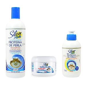 Silicon Mix Protieina De Perla Shampoo 16oz & Treatment & Leave-in 8oz "Set"