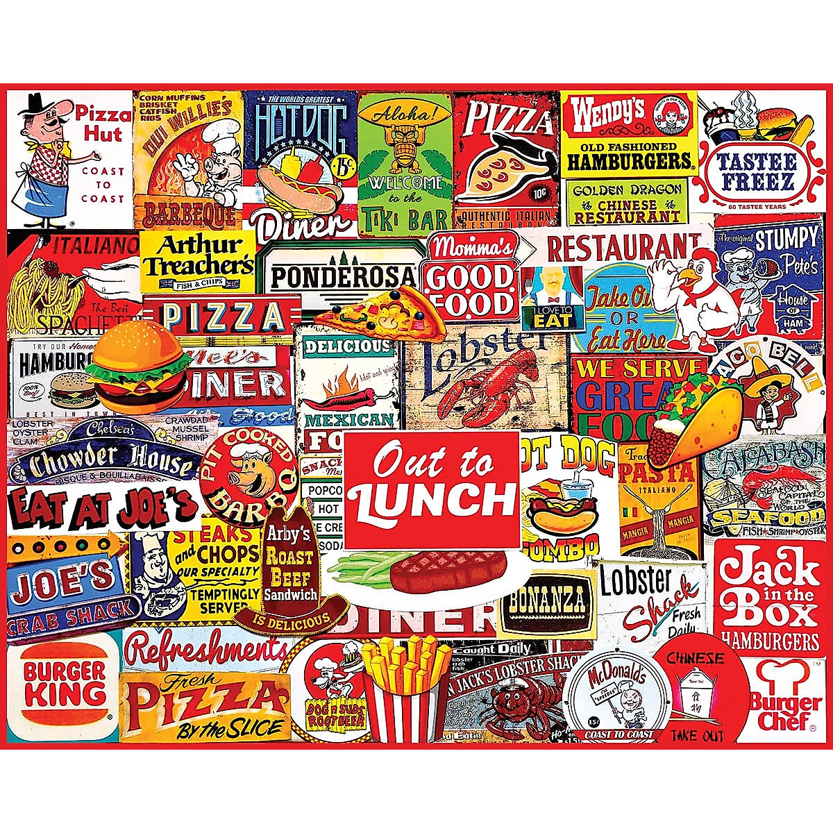 White Mountain Puzzles Out to Lunch, 1000 Pieces Jigsaw Puzzle