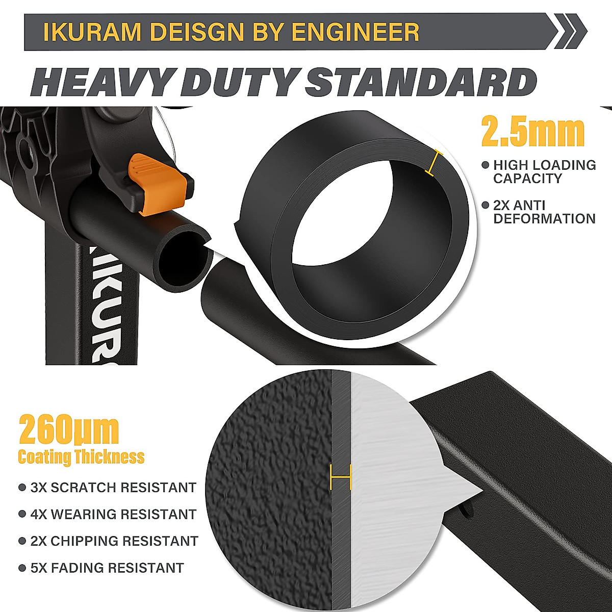 IKURAM R 2 Bike Rack Bicycle Carrier Racks Hitch Mount Double Foldable Rack for Cars Truck SUV Fits 2" Hitch Receiver, Including Anti-Rattle Hitch Tightener