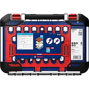 Bosch Professional 9x Expert Construction Material Hole Saw Set (Ø 20-64 mm, Accessories Rotary Impact Drill)