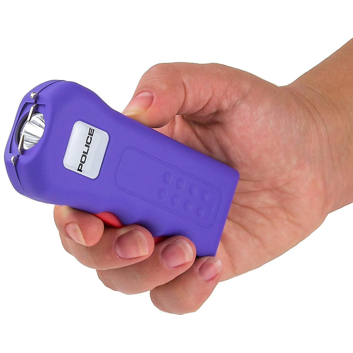 POLICE Stun Gun 512 - Rechargeable with LED Flashlight, Purple