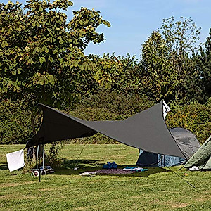 OYE HOYE Sun Shade Sail 7'x13' Gery Rectangle Patio Canopy, UV Block Waterproof Polyester Grey Shade tarp for Patio Awning Garden Shades Backyard Playground Lawn Sand Outdoor Activities