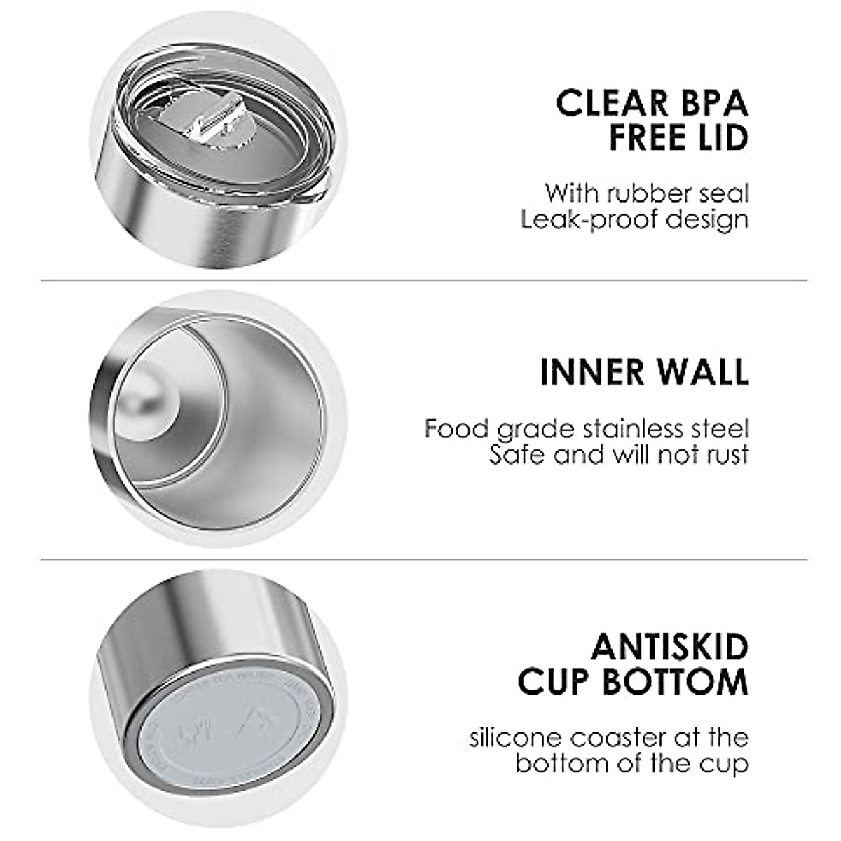 Arslo 20 oz Stainless Steel Skinny Tumbler bulk, Vacuum Insulated Tumbler with Straw and Lid, Double Wall Travel Mugs for Coffee Water Sublimation Tumbler for DIY(1PACK White)