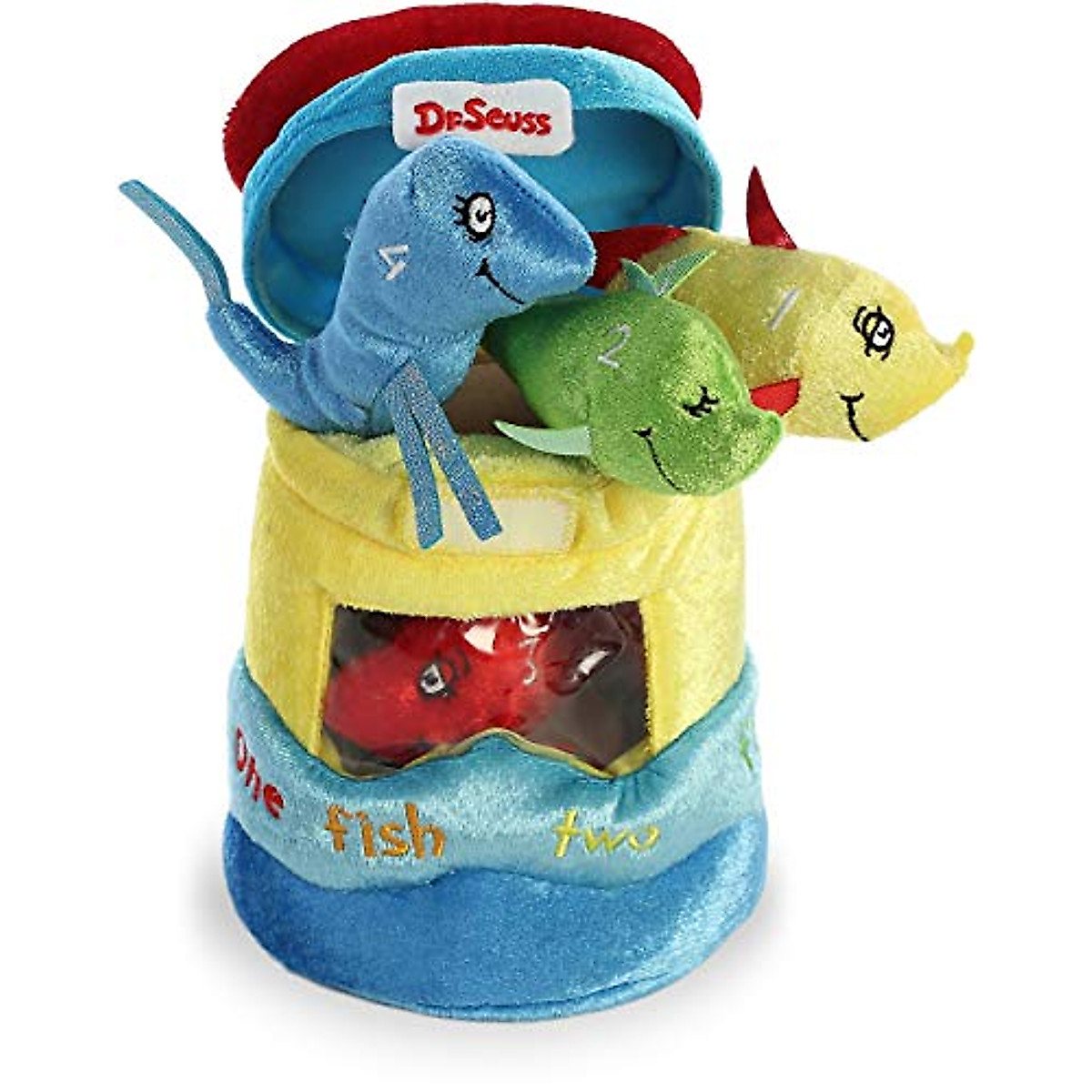 Aurora® Whimsical Dr. Seuss™ Dr. Seuss Fish Playset Stuffed Animal - Magical Storytelling - Literary Inspiration - Multicolor 8 Inches