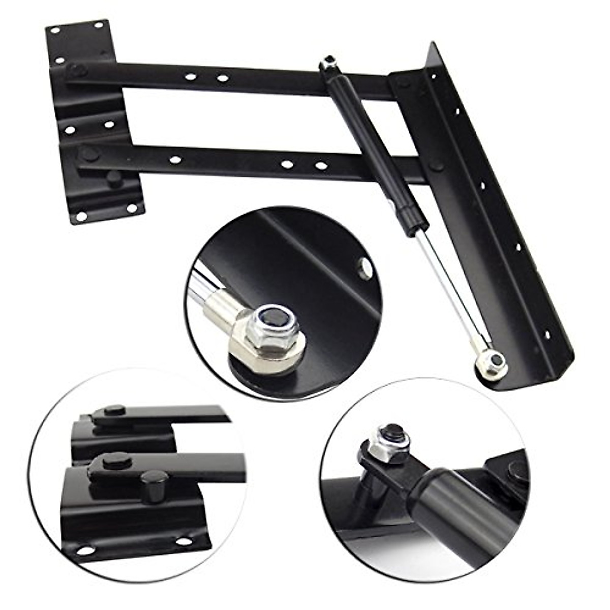 Sauton 1pair Folding Lift up Top Table Mechanism Hardware Fitting Hinge, Gas Hydraulic
