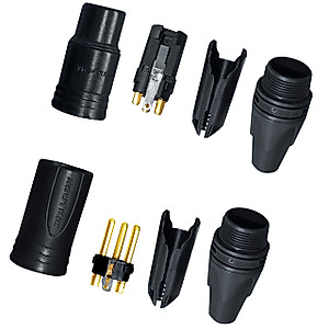 WORLDS BEST CABLES 0.5 Foot – Quad Balanced Microphone Cable Custom Made Using Mogami 2534 Wire and Neutrik NC3MXX-B Male & NC3FXX-B Female XLR Plugs.