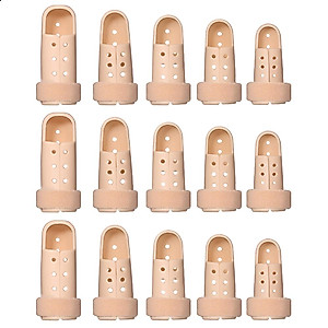 Havenport 15 Pcs Finger Splint Brace, Mallet Finger Splints Pinky, Plastic Finger Protector Support for Arthritis Basketball, Adjustable Finger Immobilizer for Broken Finger Joint Fracture Pain