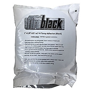 FireBlack 125 Black Nomex Self Stick Replacement for Big Green Egg Gasket High Temp w/LavaLock LG XL