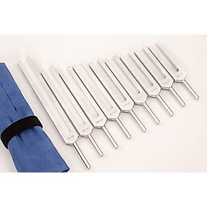 Solfeggio Tuning Forks for Healing by Omnivos for Sound Therapy, Chakra Healing, Includes the 528 hz Tuning Fork, Made in the USA